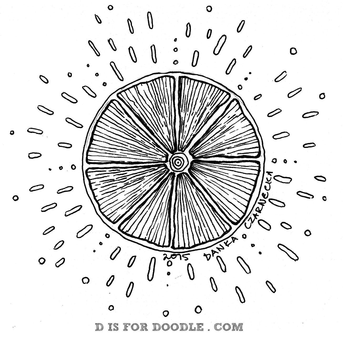 Shining lemon | D is for Doodle